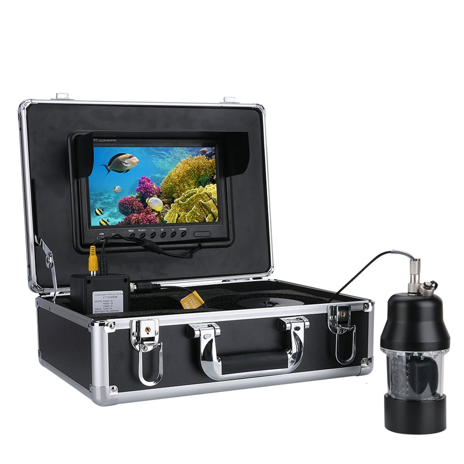 9 Inch Color Screen DVR Recorder 20m 50m 100m Underwater Fishing Video ...