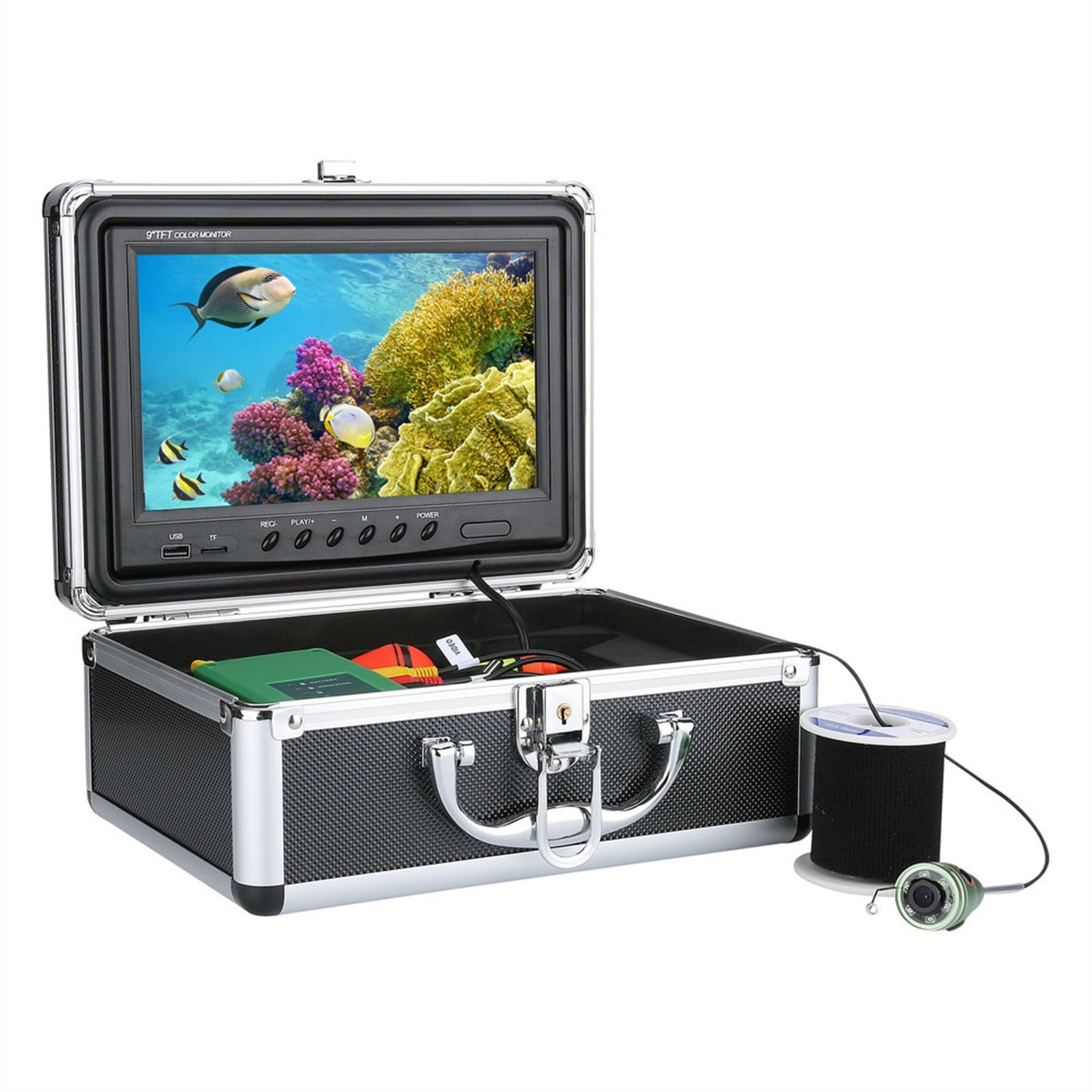 9 Inch DVR Underwater Fishing Video Camera 1000TVL Fish Finder HD ...