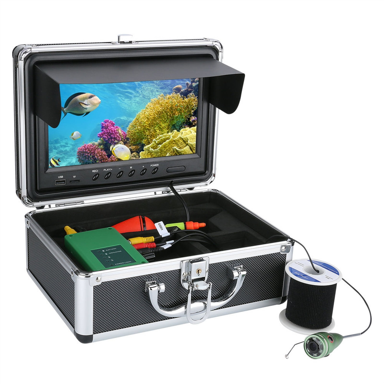 9 Inch DVR Underwater Fishing Video Camera 1000TVL Fish Finder HD ...