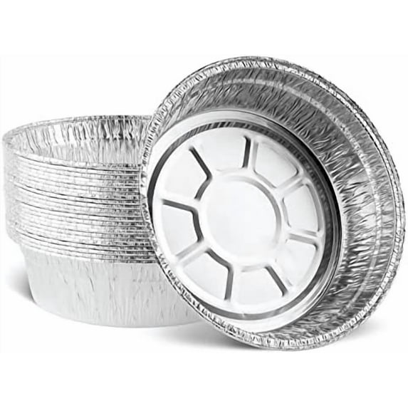 9'' Inch Deep Round Tin Foil Pans Disposable Aluminum, Freezer & Oven ...