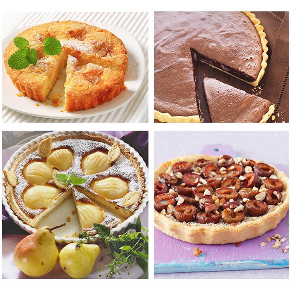 9 Inch Flan Fluted Tin Tart Pie Pan Cake Baking Tray Non Stick Loose ...