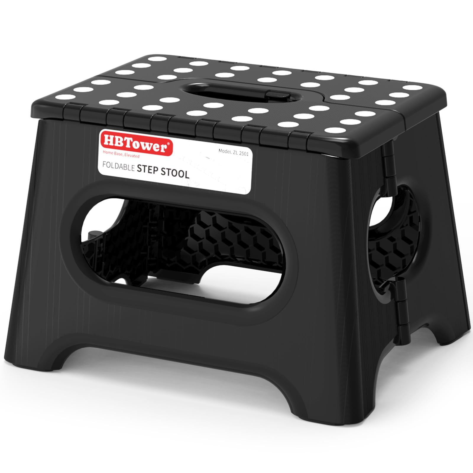 9 Inch Foldable Step Stool Supports 600 lb, Non-Slip Textured Surface ...