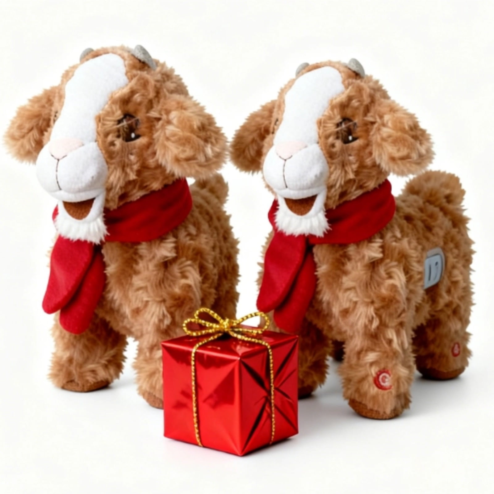 9 Inch Holiday Screaming Goat Plush,Animated Interactive Goat Toy Red ...