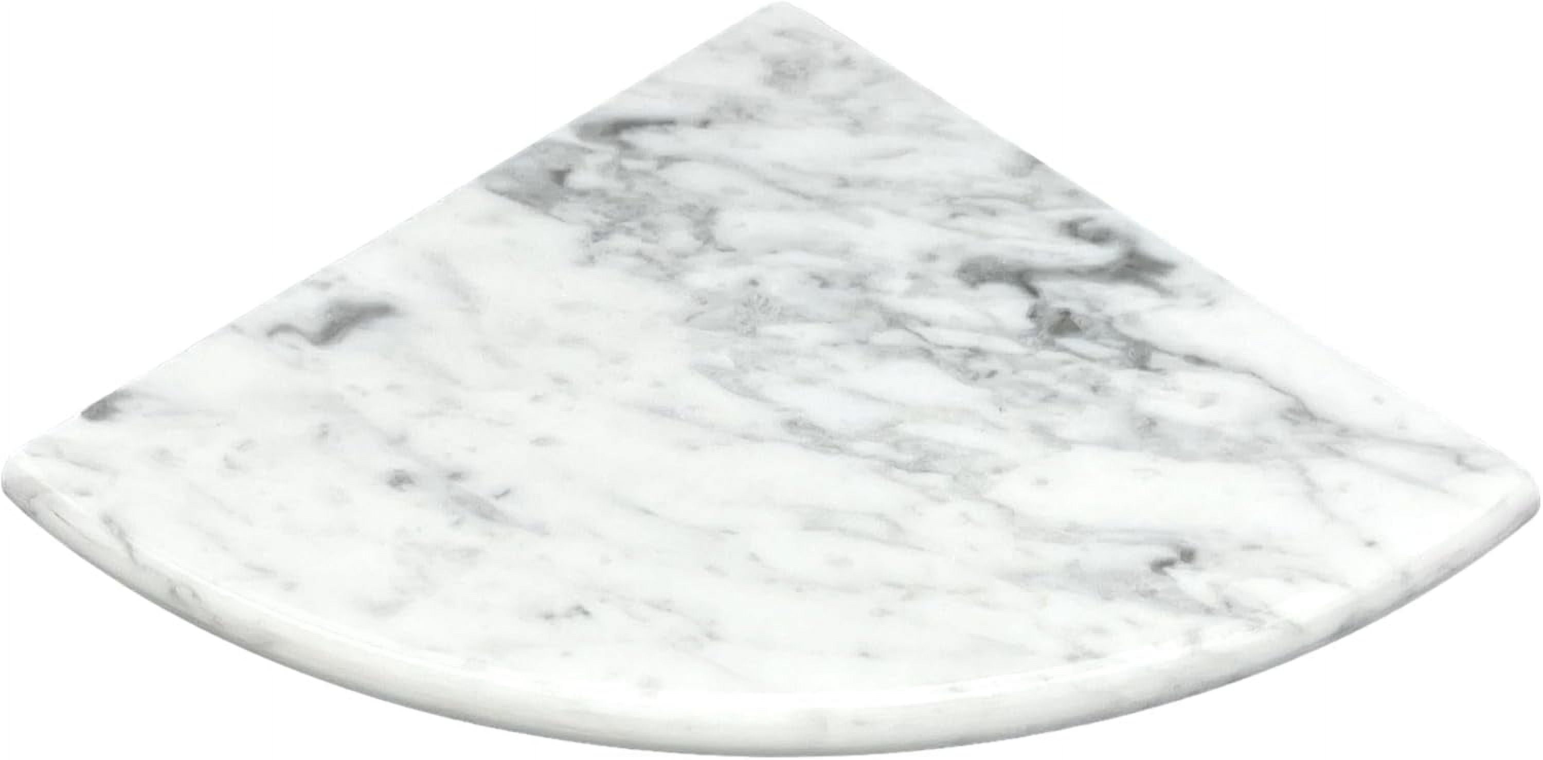 9 Inch Italian White Carrara Marble Corner Shower Shelf Bathroom Caddy ...