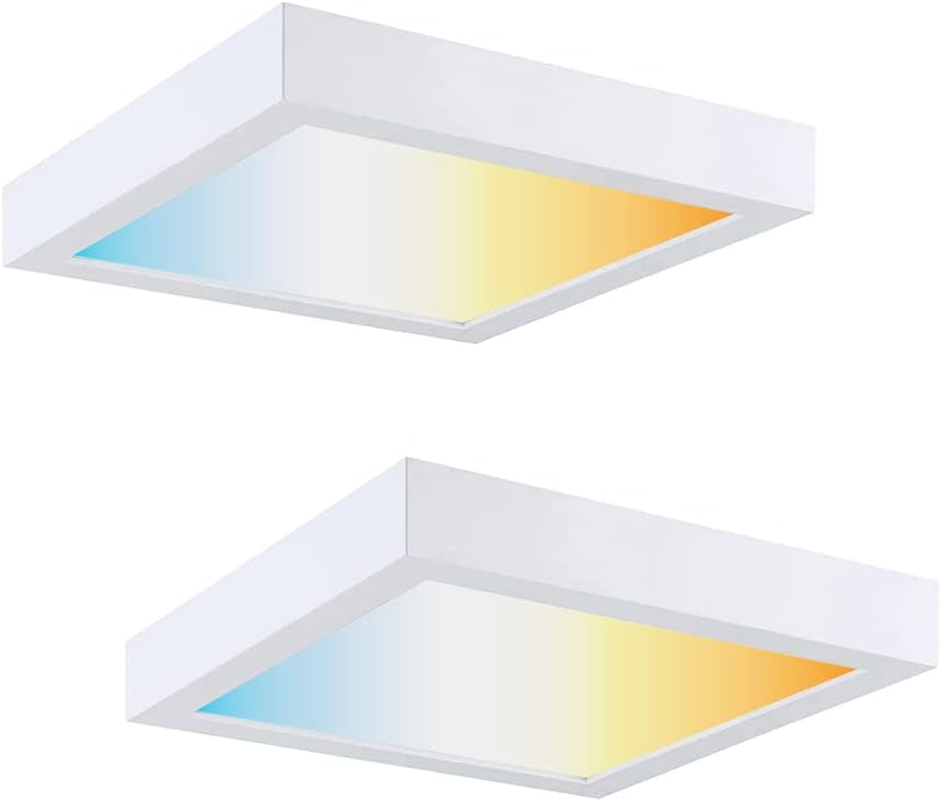 9 Inch LED Flush Mount Square Ceiling Light, Equivalent to 60W 2700K ...