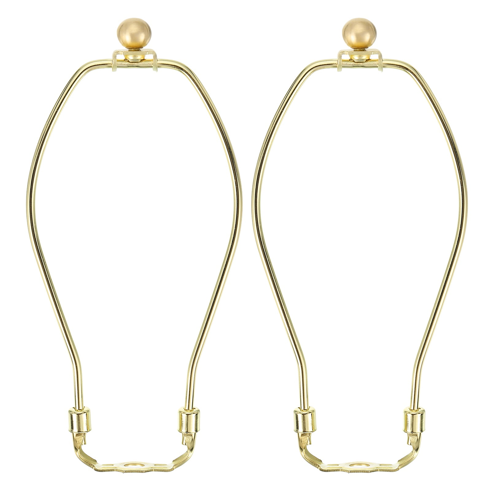 9 Inch Lamp Harp Kit with 17.5mm Solid Brass Ball Finial, 2 Set Heavy ...