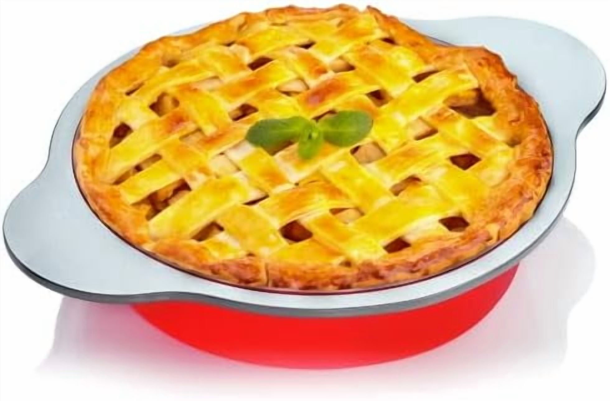 9 Inch Non-Stick Silicone Round Cake Pan with Steel Frame Handles ...