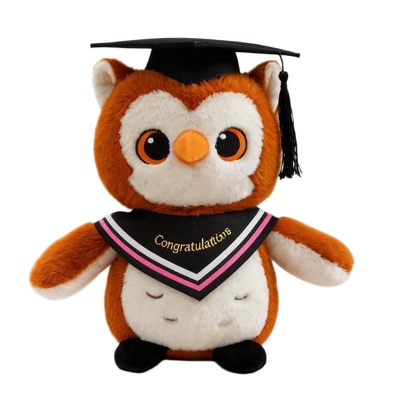 9 Inch Owl PhD Graduation Plush Toy - Graduation Owl Wearing Doctoral ...