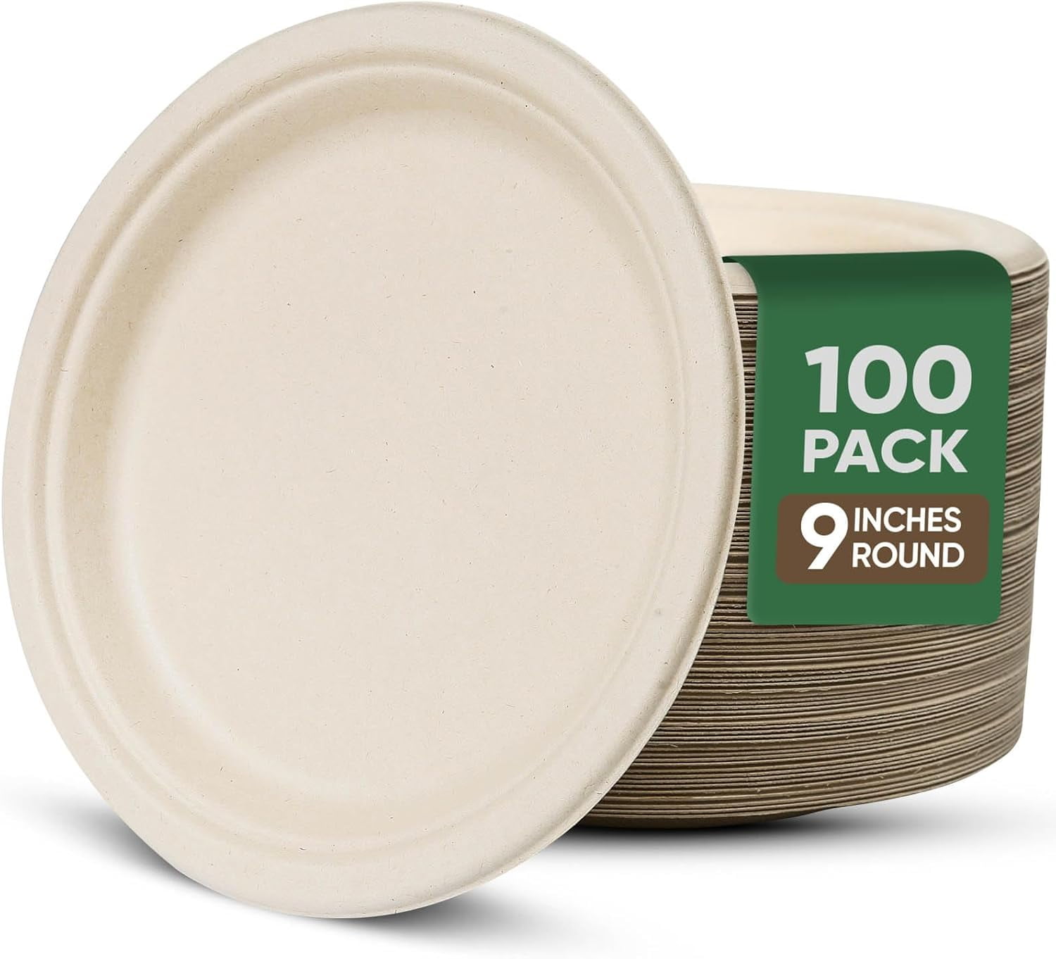 9 Inch Paper Plates (100 ) - Disposable Dinnerware for Parties ...