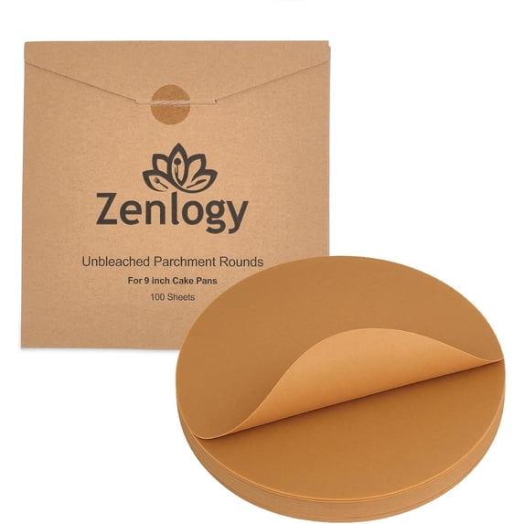 9 Inch Parchment Paper Rounds (100 Sheets) - Unbleached, Pre-cut, High ...
