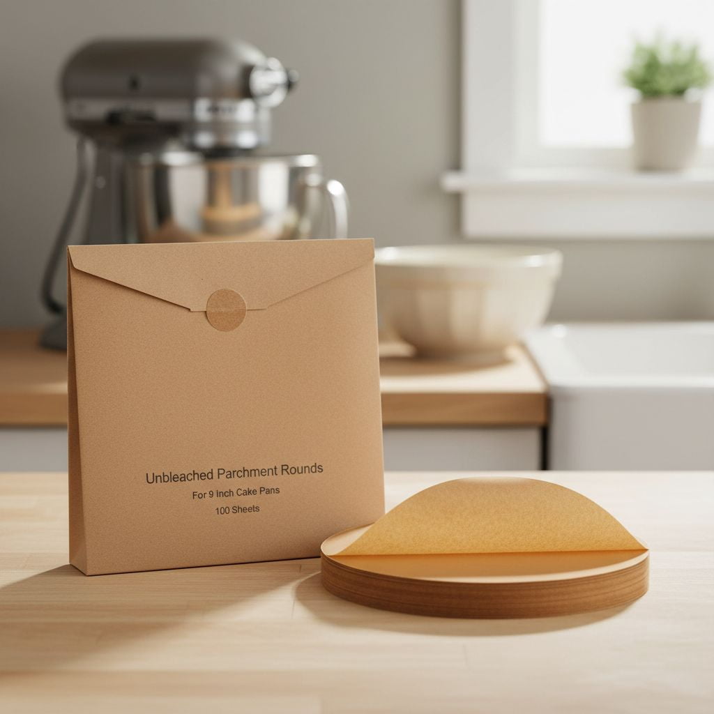 9 Inch Parchment Paper Rounds (100 Sheets) - Unbleached, Pre-cut, High ...