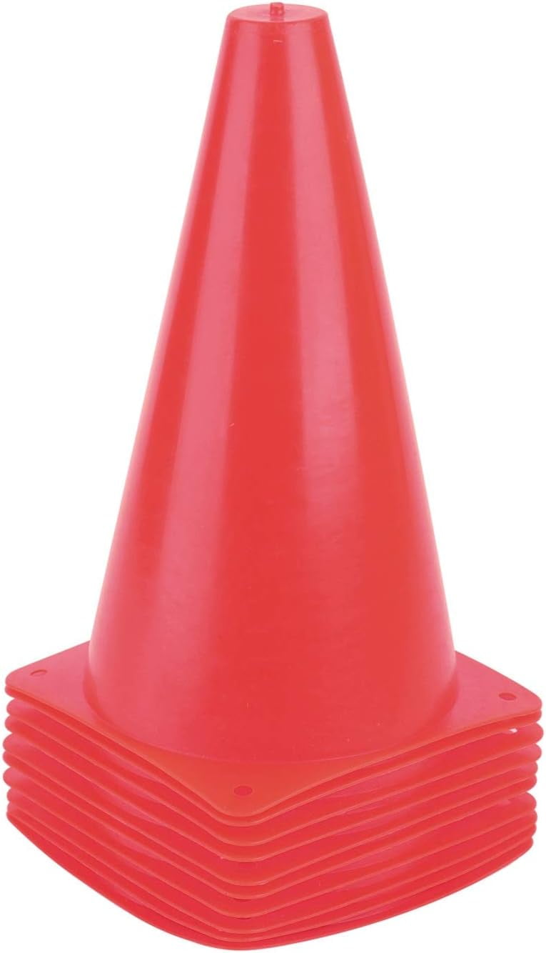 9 Inch Plastic Training Traffic Cones, Sport Cones, Agility Field ...