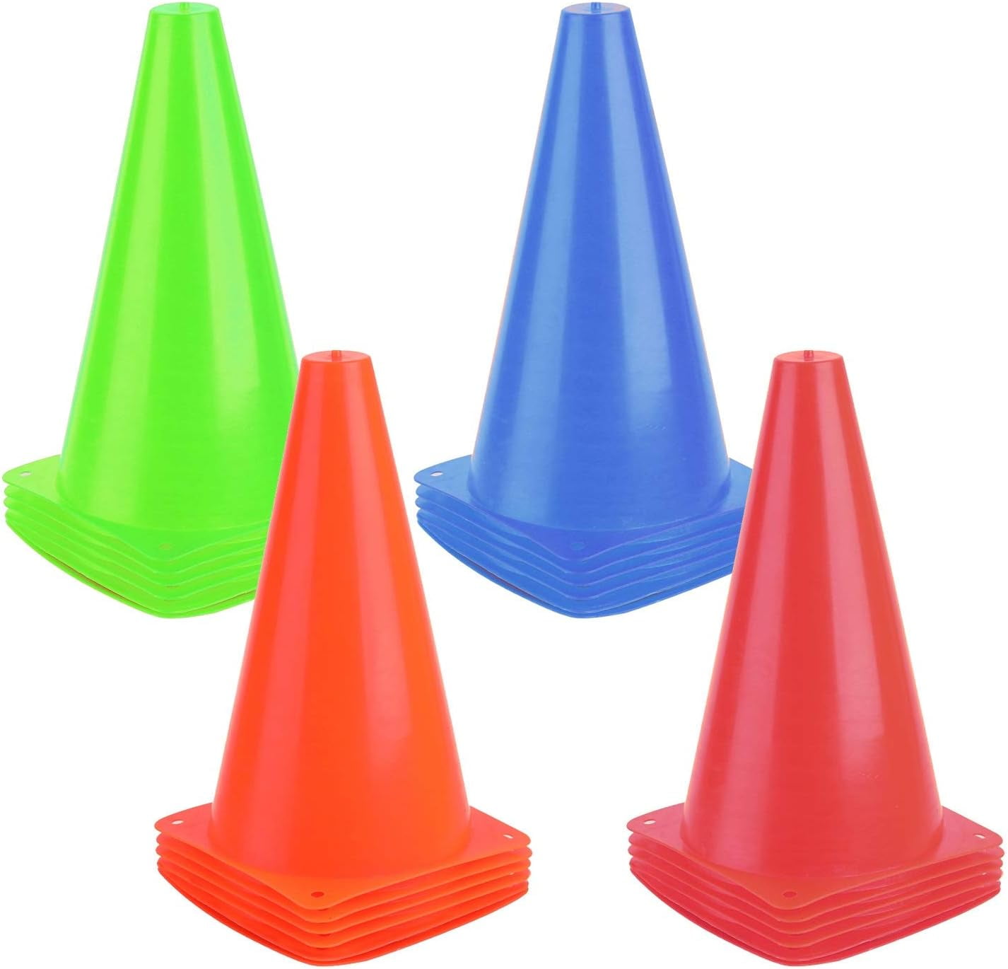 9 Inch Plastic Training Traffic Cones, Sport Cones, Agility Field ...