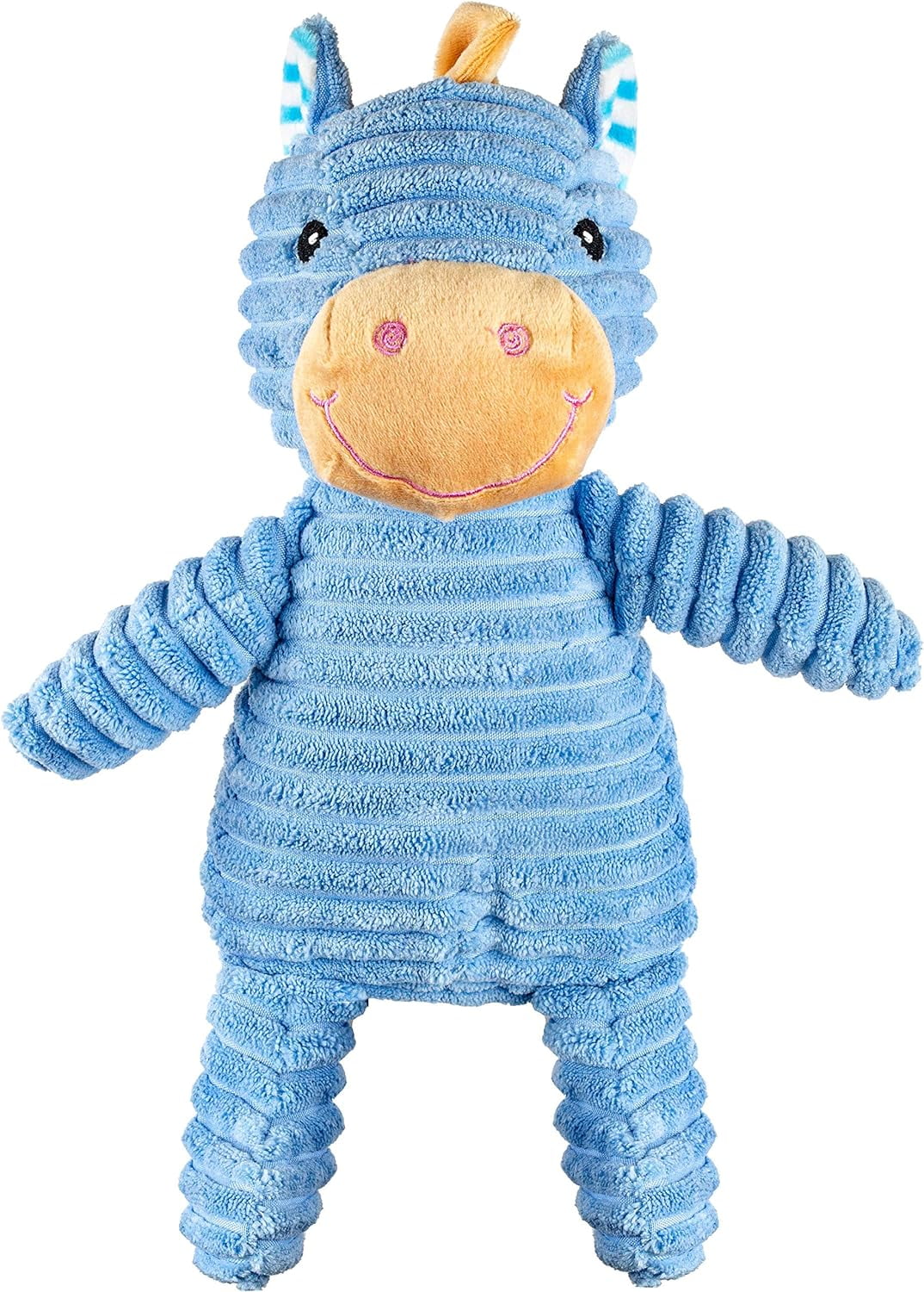 9 Inch Plush Pet Toy Corduroy Sitting Horse with Crinkle Ears and ...