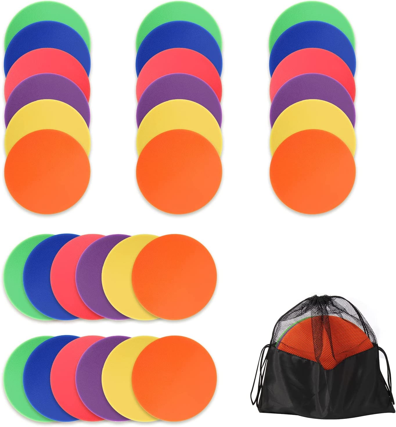 9 Inch Poly Vinyl Spot Markers, Non Slip Rubber Agility Markers Flat ...