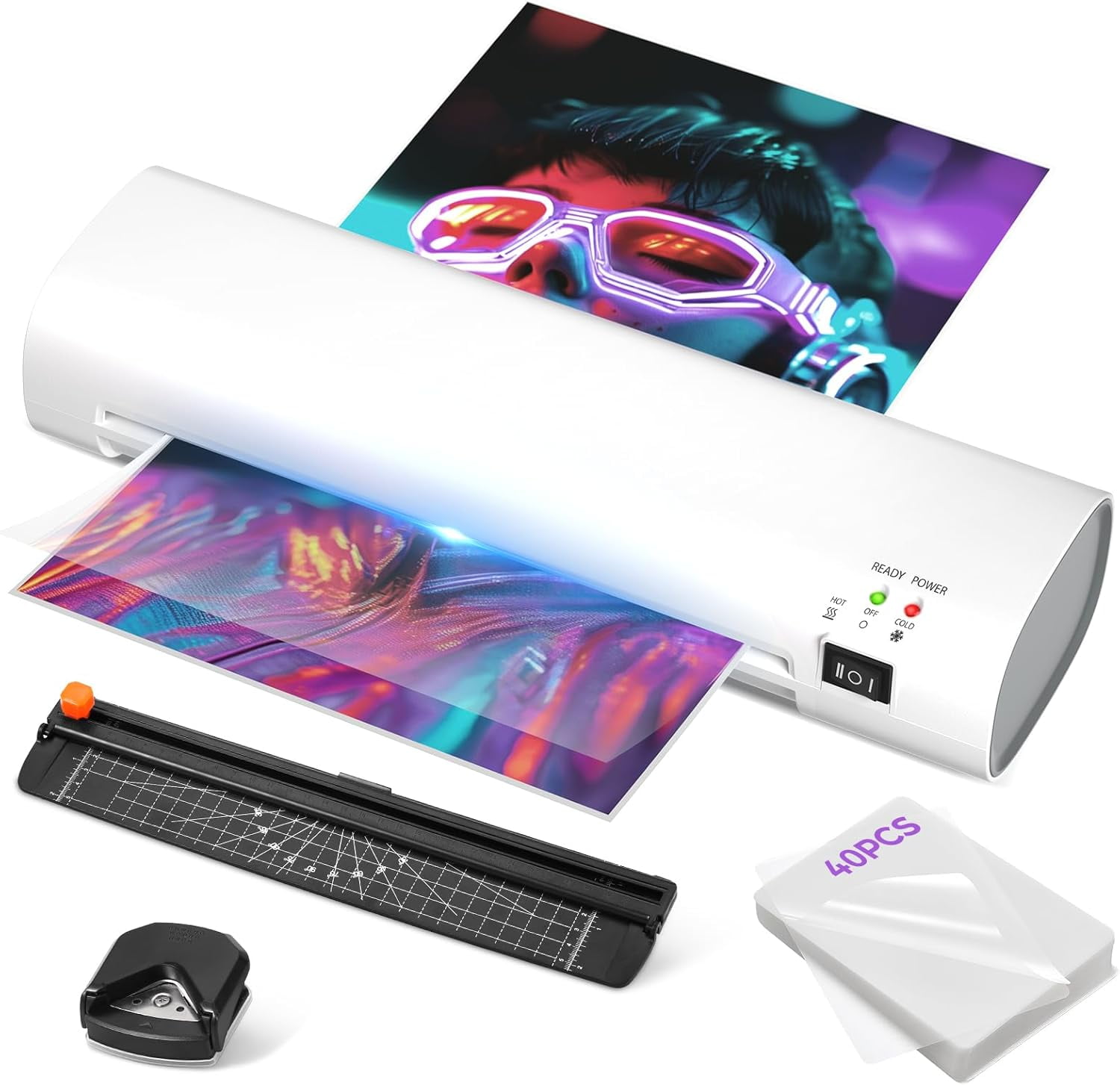 9 Inch Portable Laminator Machine with Anti-Jam Tech, All-in-One A4 ...
