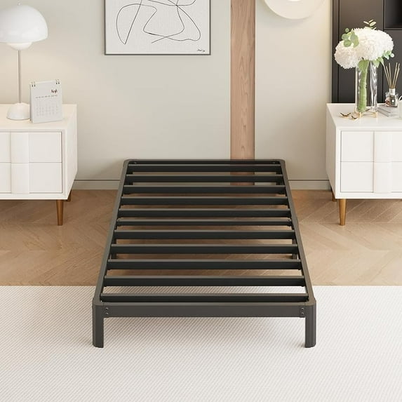 9 Inch Queen Bed Frame Rounded Corner Legs No Box Spring Needed, Heavy ...