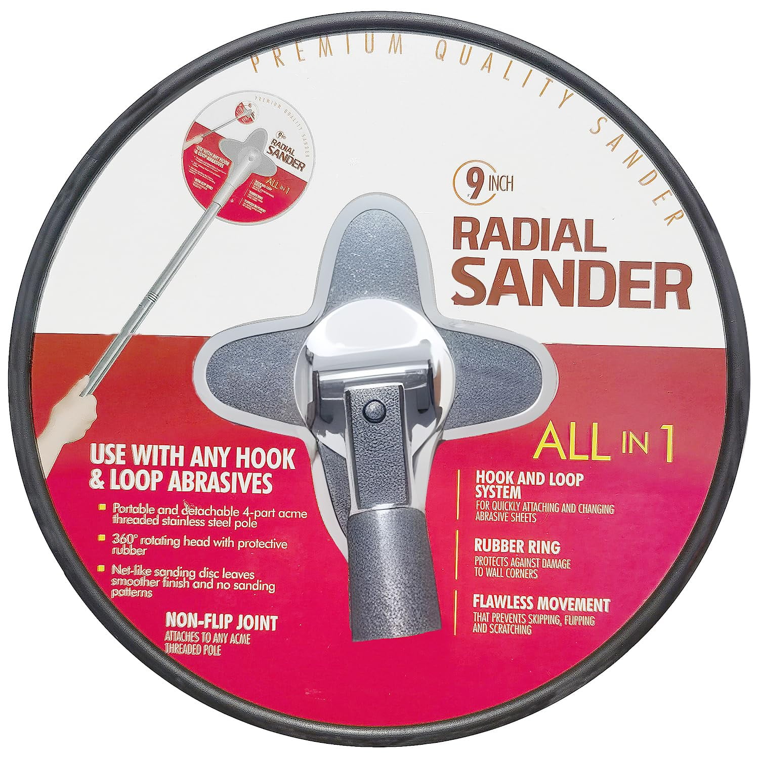 9 Inch Radial Hand Drywall Sander - Premium Wall Cleaning and Polishing ...