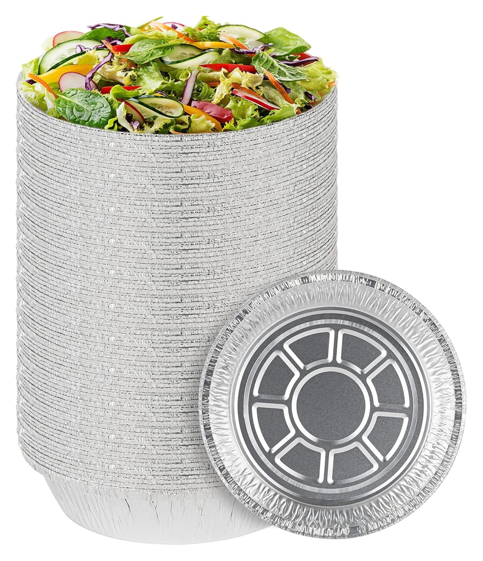 9-Inch Round Disposable Aluminum Pans - 40 Pack (Lids not included ...