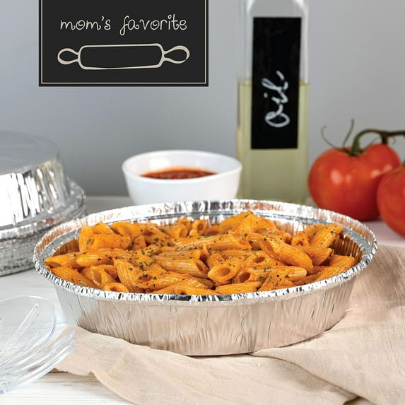 9'' Inch Round Tin Foil Pans Disposable Aluminum, Freezer & Oven Safe ...