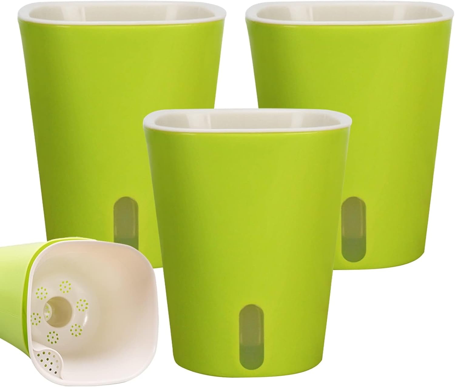 9 Inch Self Watering Pots for Indoor Plants,3 Sets Self Watering ...