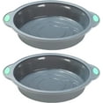 9 Inch Silicone Round Cake Pans, 2 Pack Nonstick Silicone Baking Pans ...