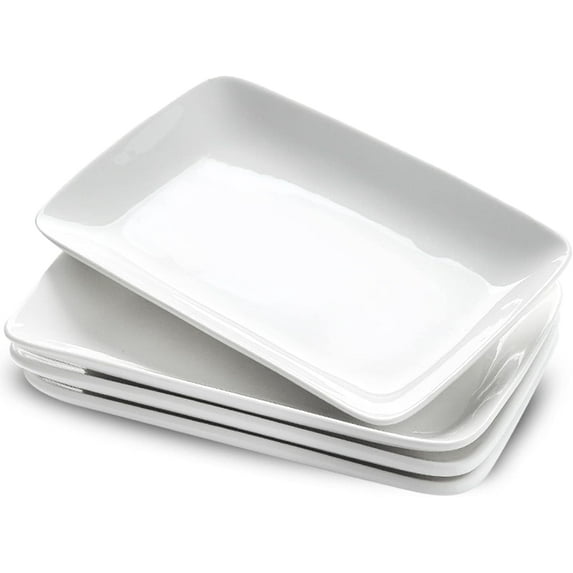 XINLTC 9 inch Ceramic Rectangle Small Serving Platter, Appetizer Plates ...