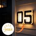 9 Inch Solar House Numbers for Outside, Light-Up Waterproof Address ...