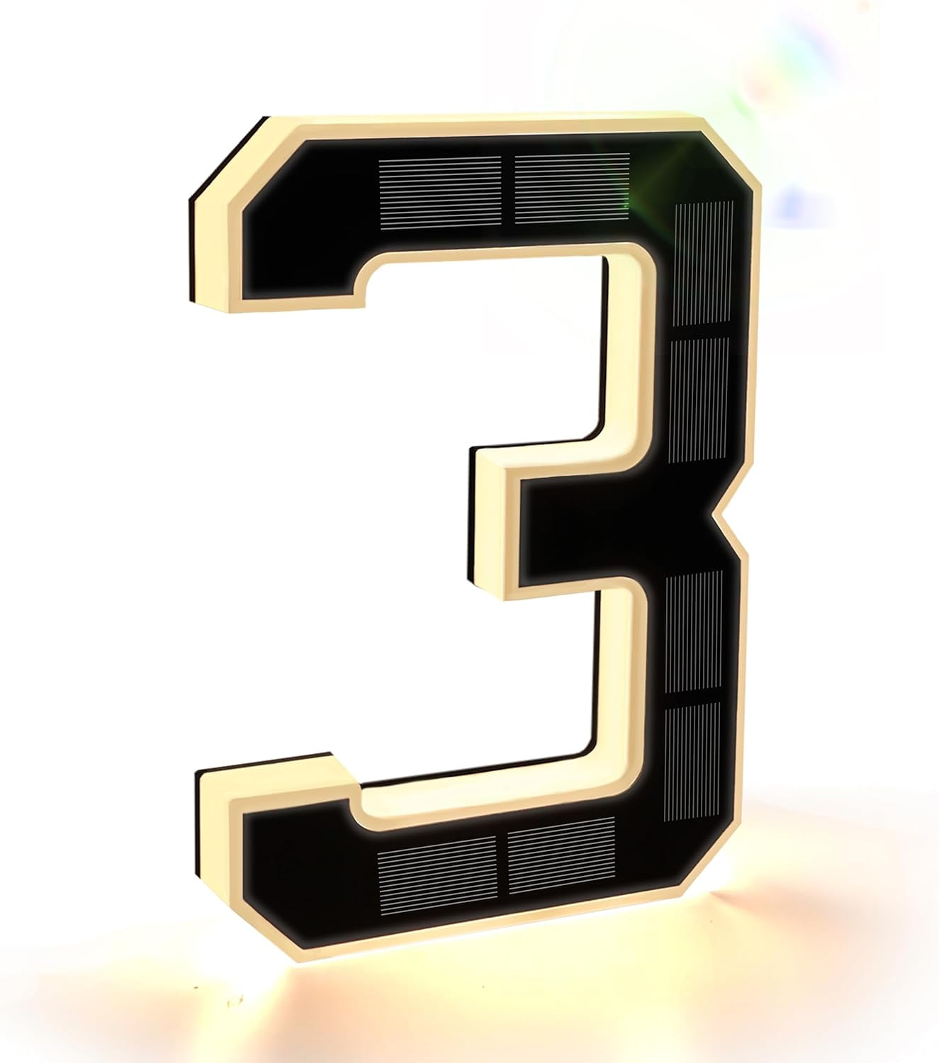 9 Inch Solar Lighted House Numbers for Outside, Light Up Waterproof LED ...