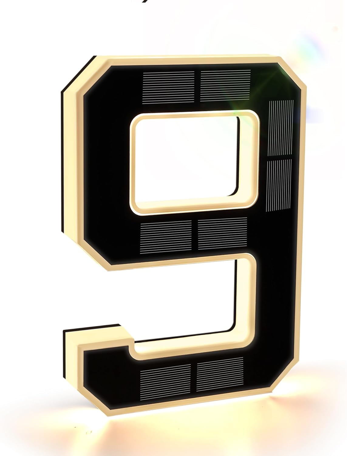 9 Inch Solar-Powered Outdoor House Number Light, Waterproof LED Address ...