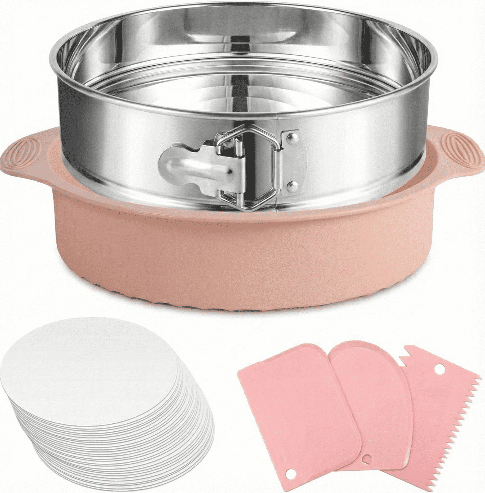 LIMICAR 9 Inch Springform Pan, 304 Stainless Steel Nonstick Cheesecake ...