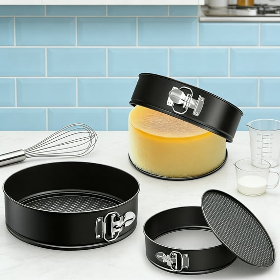 9 Inch Springform Pan with Removable Bottom, Non-stick Round Spring ...