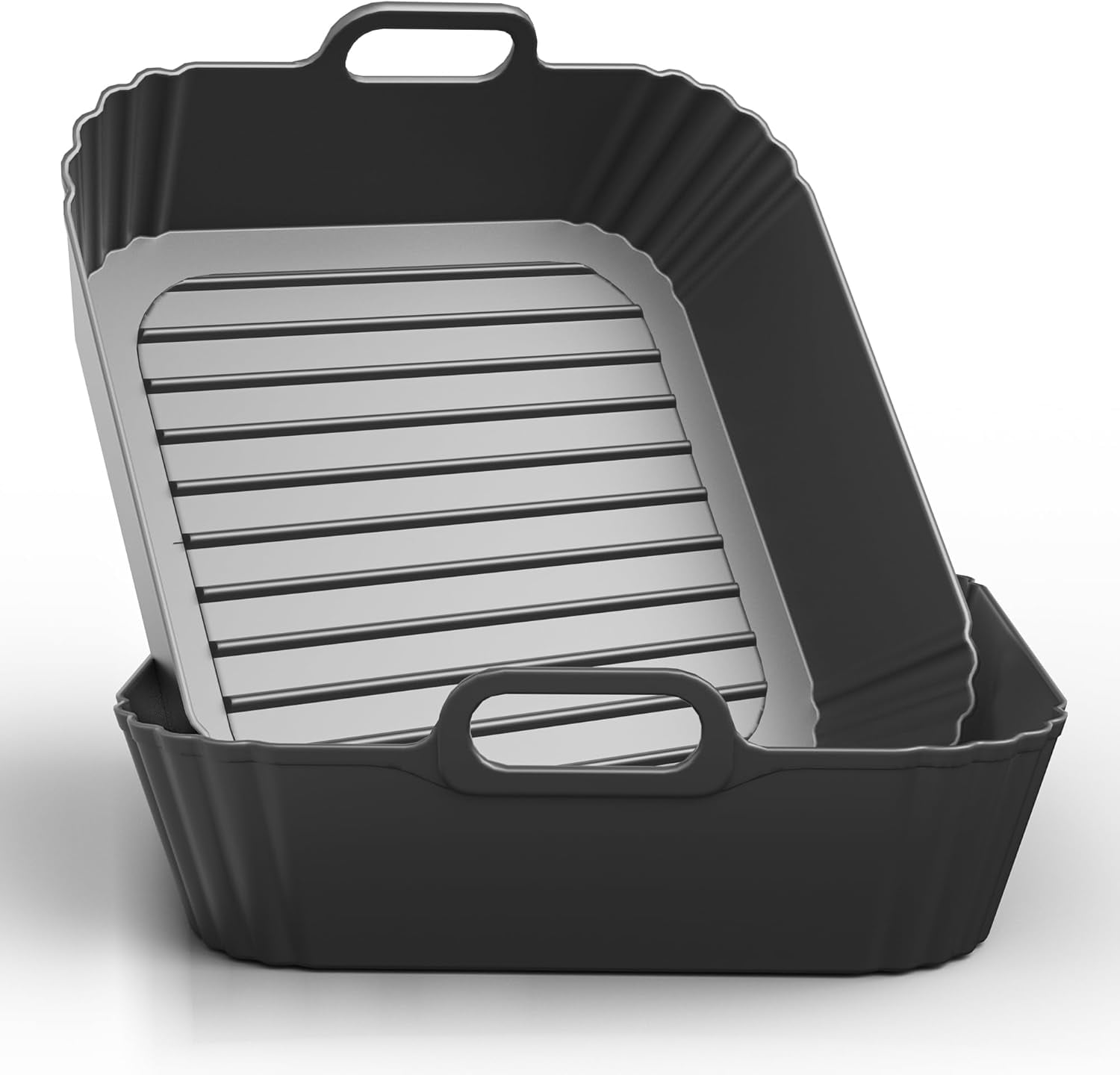 9-Inch Square Silicone Liners for Large Air Fryer 2Pack, 6 to 8.5QT ...