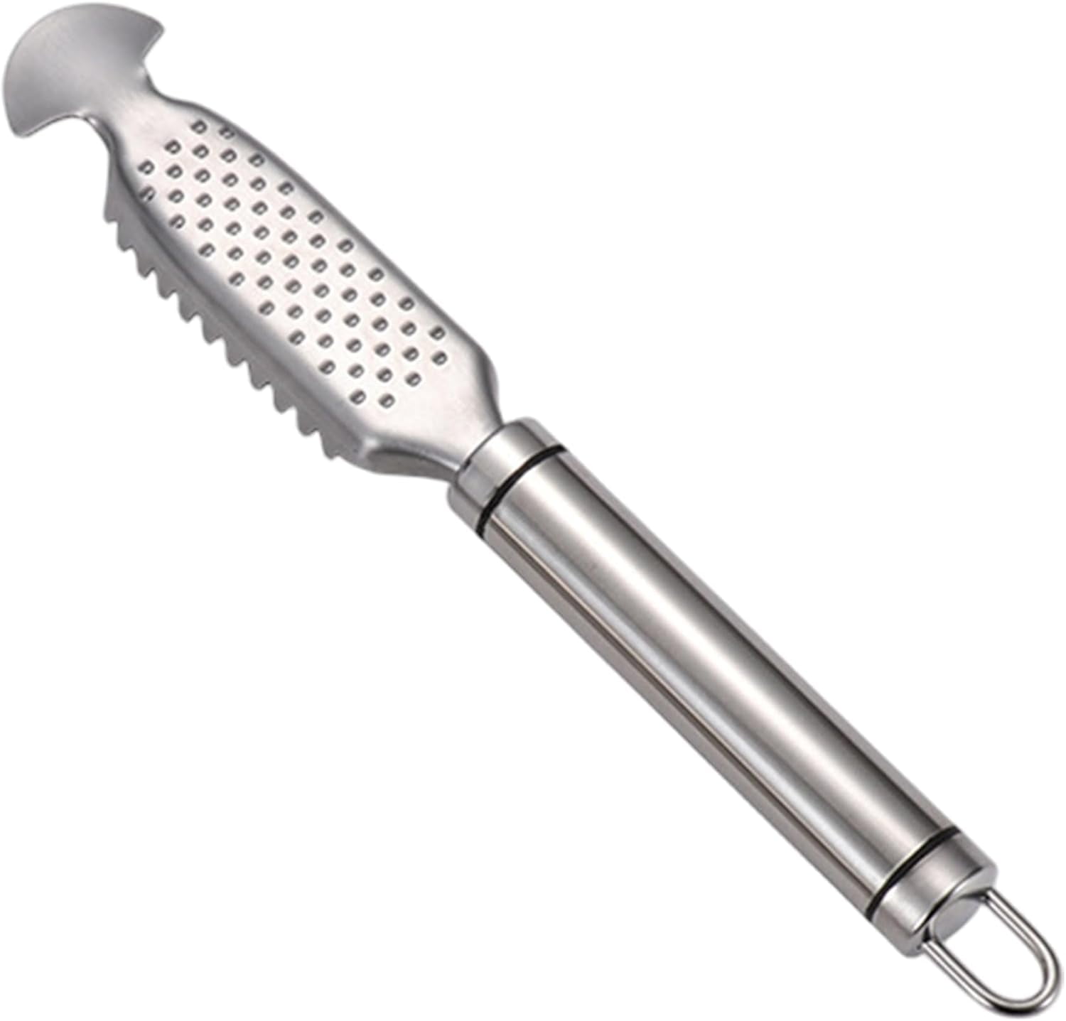 9 Inch Stainless Steel Fish Scaler with Ginger and Garlic Grating Plate ...