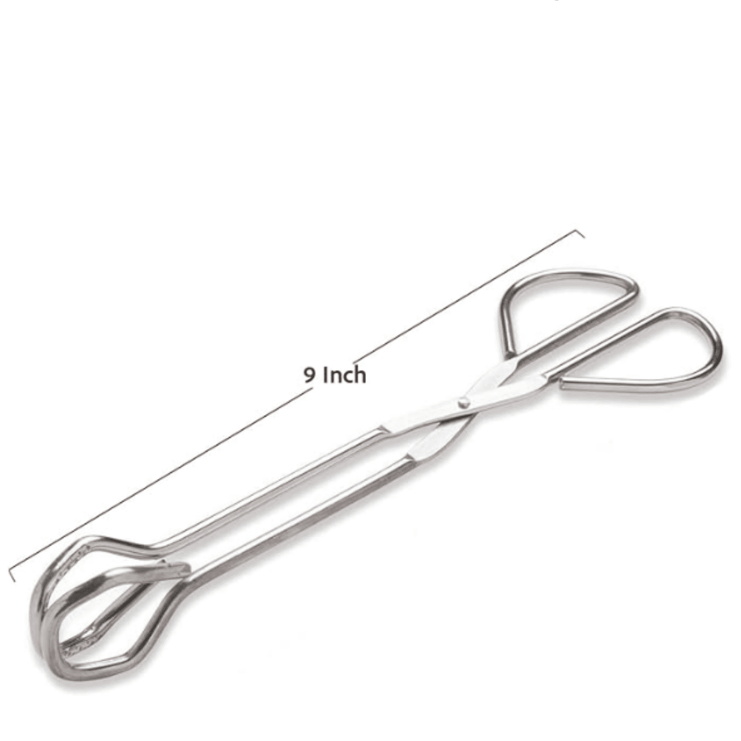 9-Inch Stainless Steel Kitchen Tongs - Comfortable Grip, Heat Resistant ...
