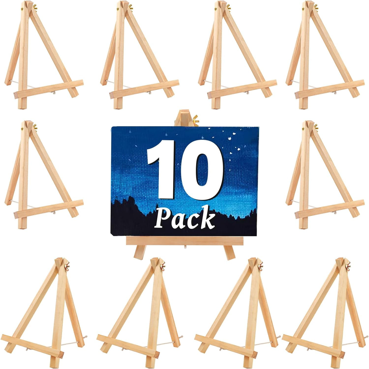 9 Inch Tabletop Wood Easel for Art Canvas Photo Display - Walmart.com