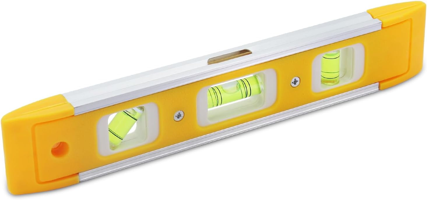 9 Inch Torpedo Level Magnetic, Small Leveling Tool with 3 Bubble Spirit ...