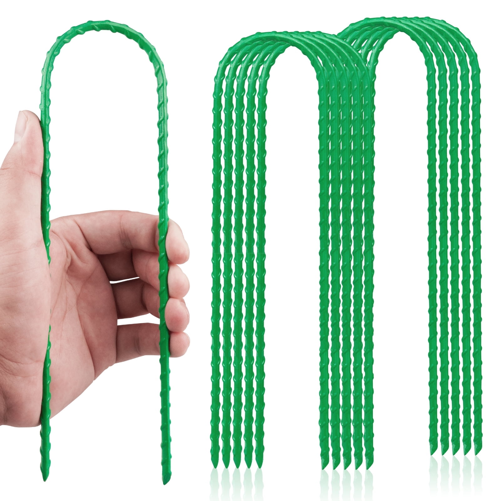 EISENSP Heavy Duty 9 Inch Green Trampoline Wind Stakes Steel Ground ...