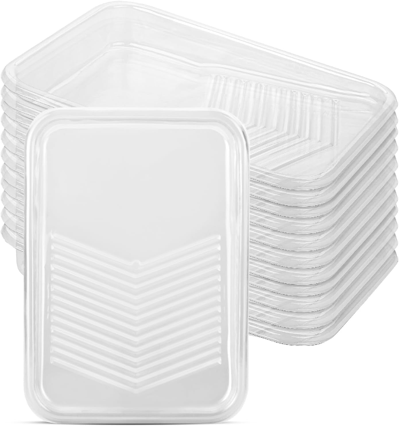 9 Inch Tray Liners - 10 Transparent Disposable Trays for Painting Walls ...