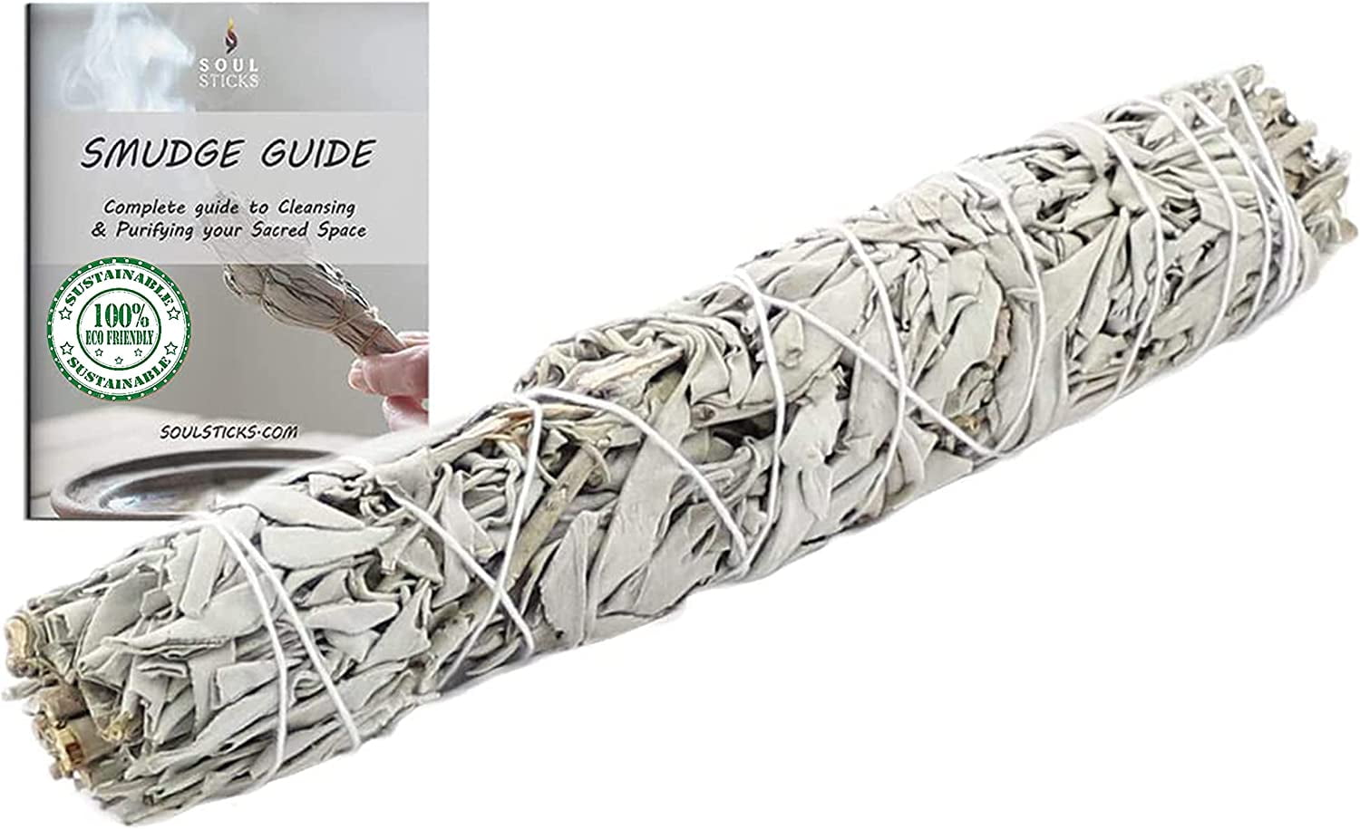 SOUL STICKS 9 Inch White Sage Smudge Stick for Spiritual Burning ...