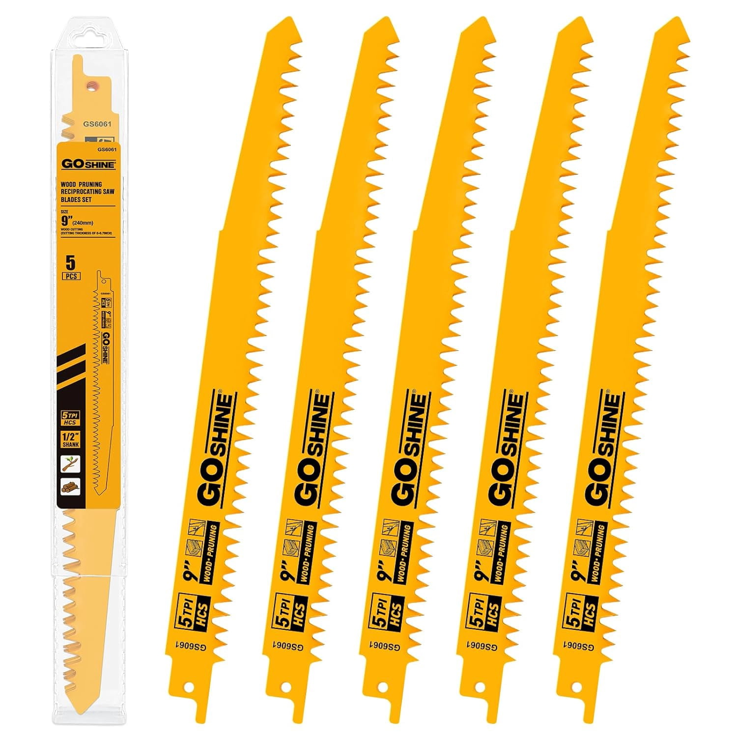 9 Inch Wood Pruning Reciprocating Saw Blades, Fleam Ground Teeth ...