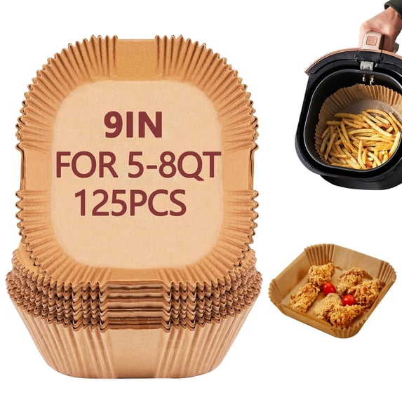 9 Inch s Disposable, 125 Pack Parchment Paper Sheets for Air Fryer ...