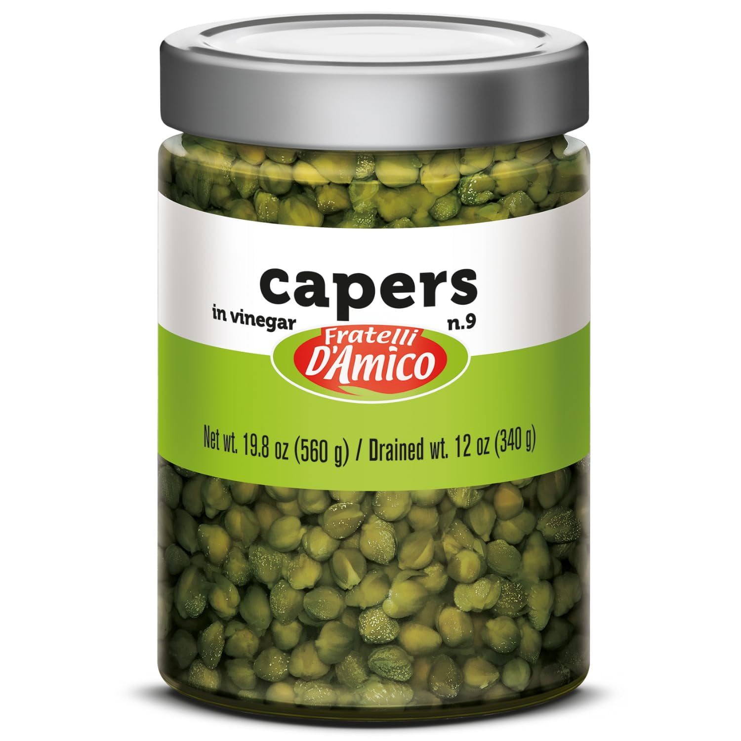#9 Italian Capers in , Non-GMO, Product of Italy, Net Wt. 19.5 oz ...