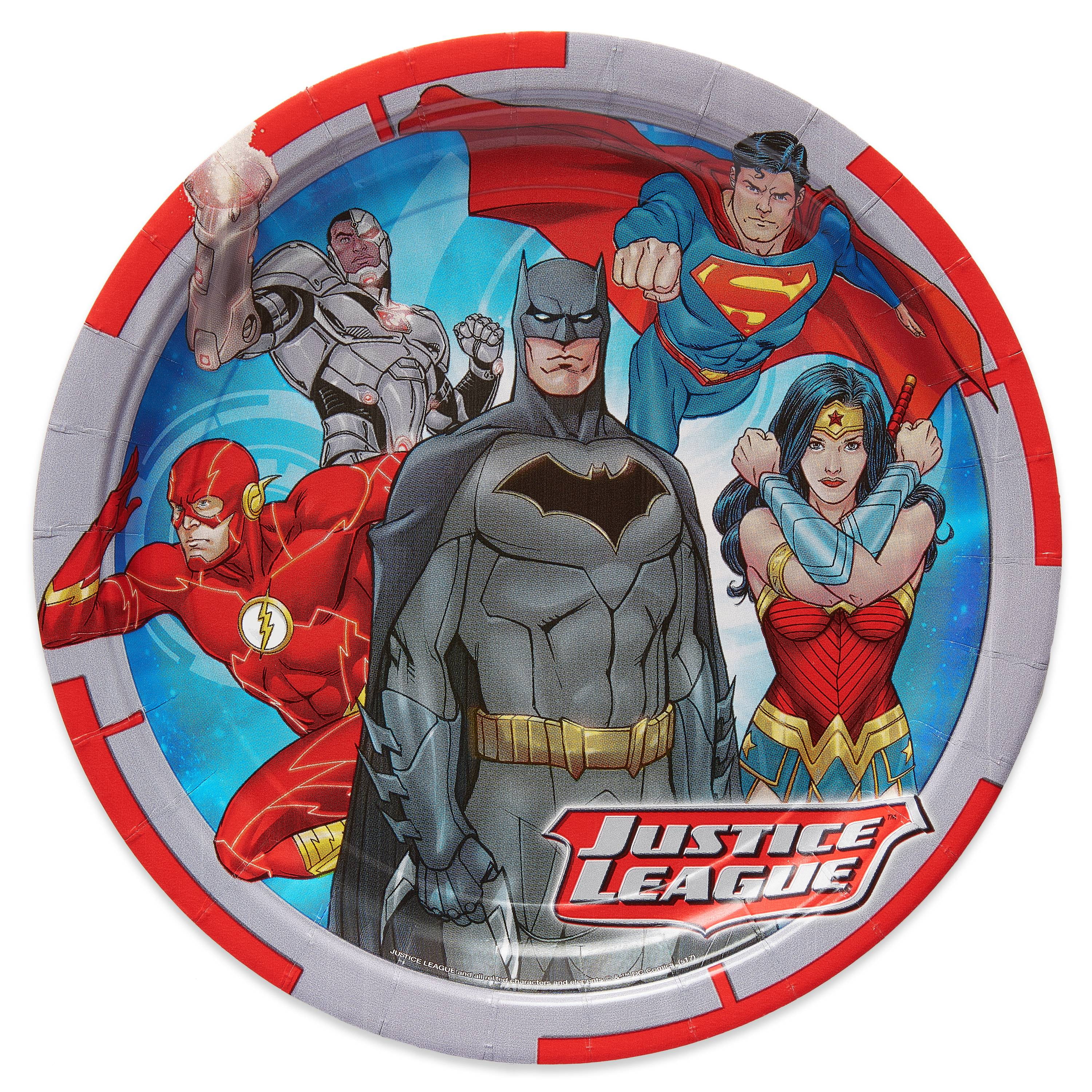 9" Justice League Round Paper Party Plates, 8ct - Walmart.com