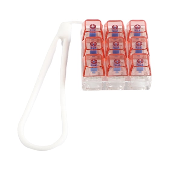 9 Key Keycaps Keychain Toy Switches Tester with Silicone Cord with ...