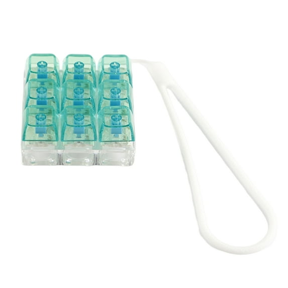 9 Key Led Keycaps Keychain Toy Switches Tester with Silicone Cord with ...