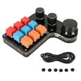 9 Keys Programmable Keyboard 3 Knobs One Handed Usb Mini Macro
