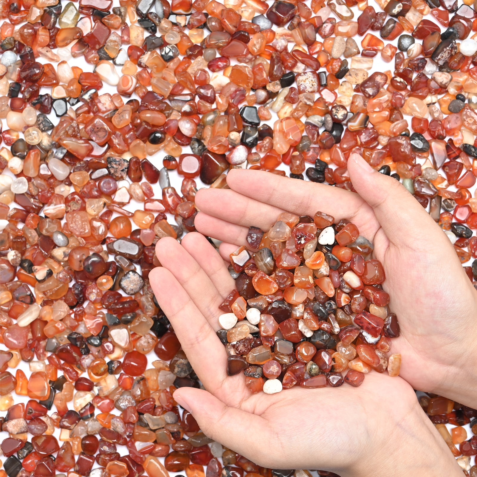 9 LB Ruby Crystals Crushed Quartz Chips Bulk Tumbled Natural Stone ...