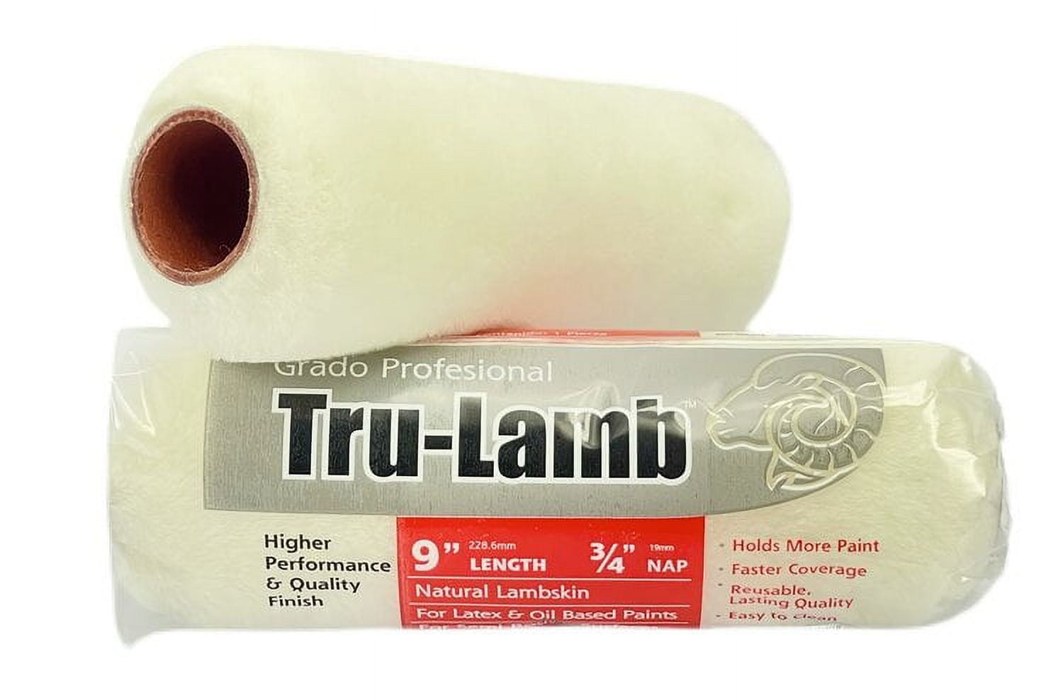 9" Lambskin Paint Roller (3 Pack, 9 x 1-1/2") - Walmart.com