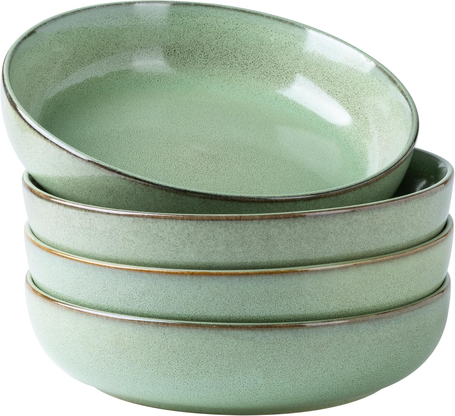 9'' Large Ceramic Pasta Bowls, 38oz Stoneware Pasta Serving Bowls Set ...